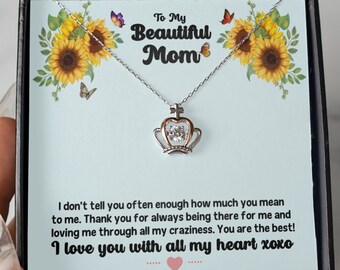 Crown Mom Necklace - Etsy