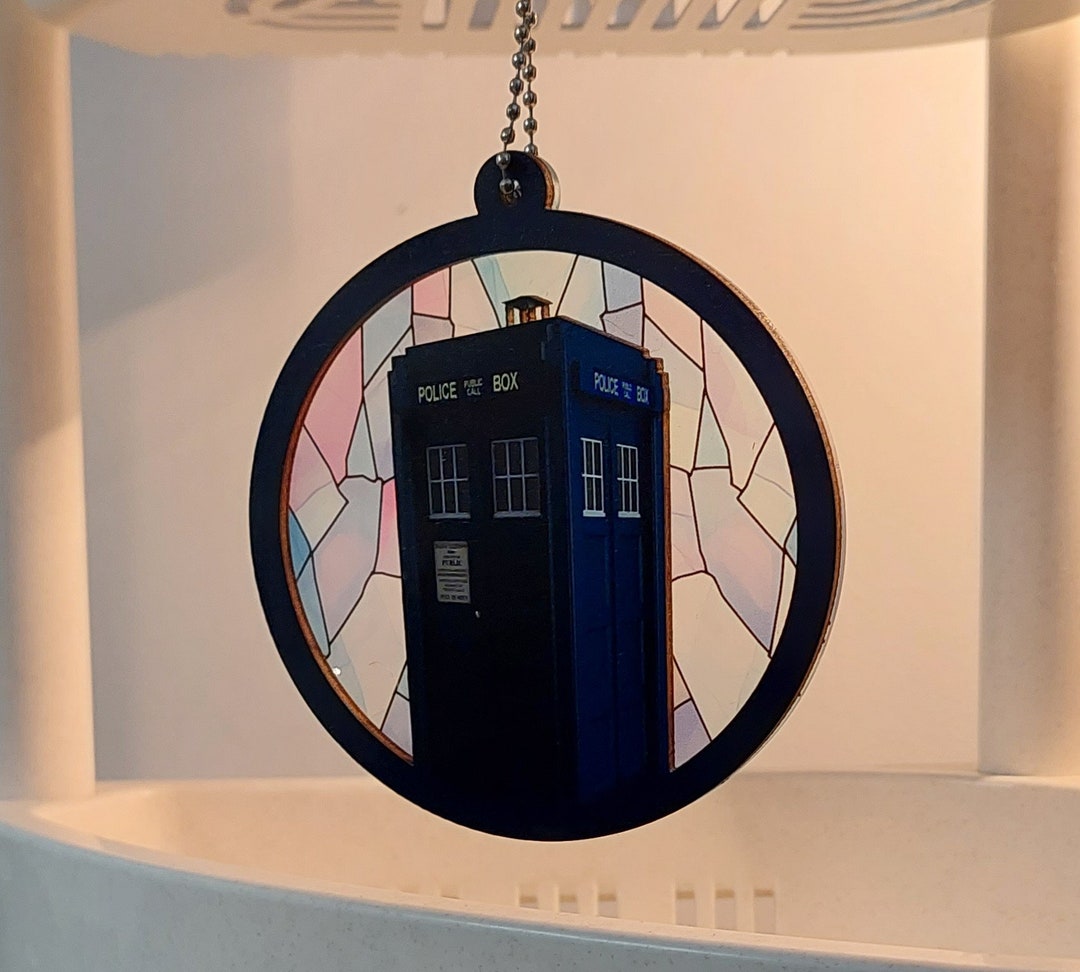 Doctor Who Tardis Suncatcher Ornament, Tardis Custom-designed Wood and ...