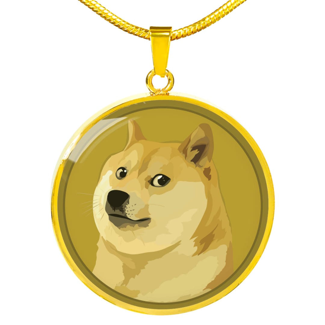 Dogecoin "silent Shibe" Cryptocurrency Necklace, Doge Official Logo ...
