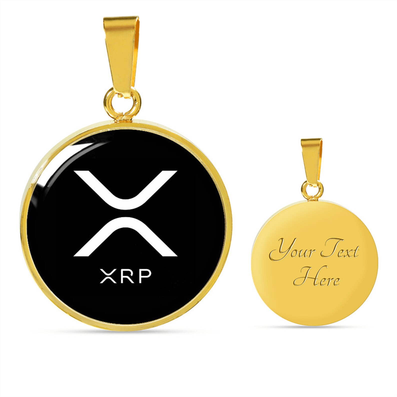 XRP Cryptocurrency Necklace: Stainless Steel or 18k Gold Pendant - Etsy