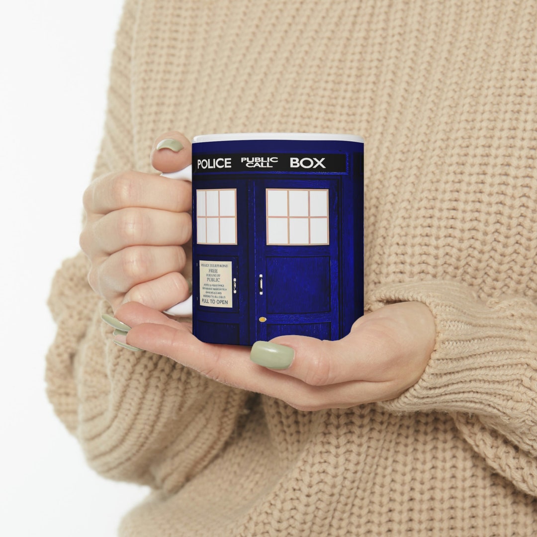 Doctor Who Tardis Coffee Mug, Tardis Wrap Design on a 11oz White ...