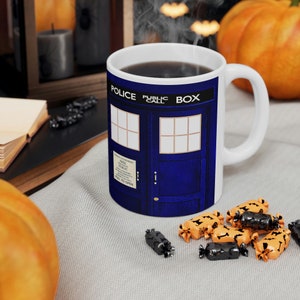 Doctor Who Tardis Coffee Mug, Tardis Wrap Design on a 11oz White ...