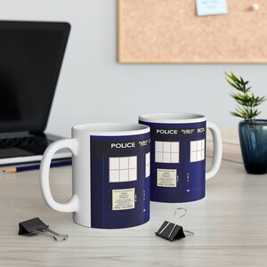 Doctor Who Tardis Coffee Mug, Tardis Wrap Design on a 11oz White ...