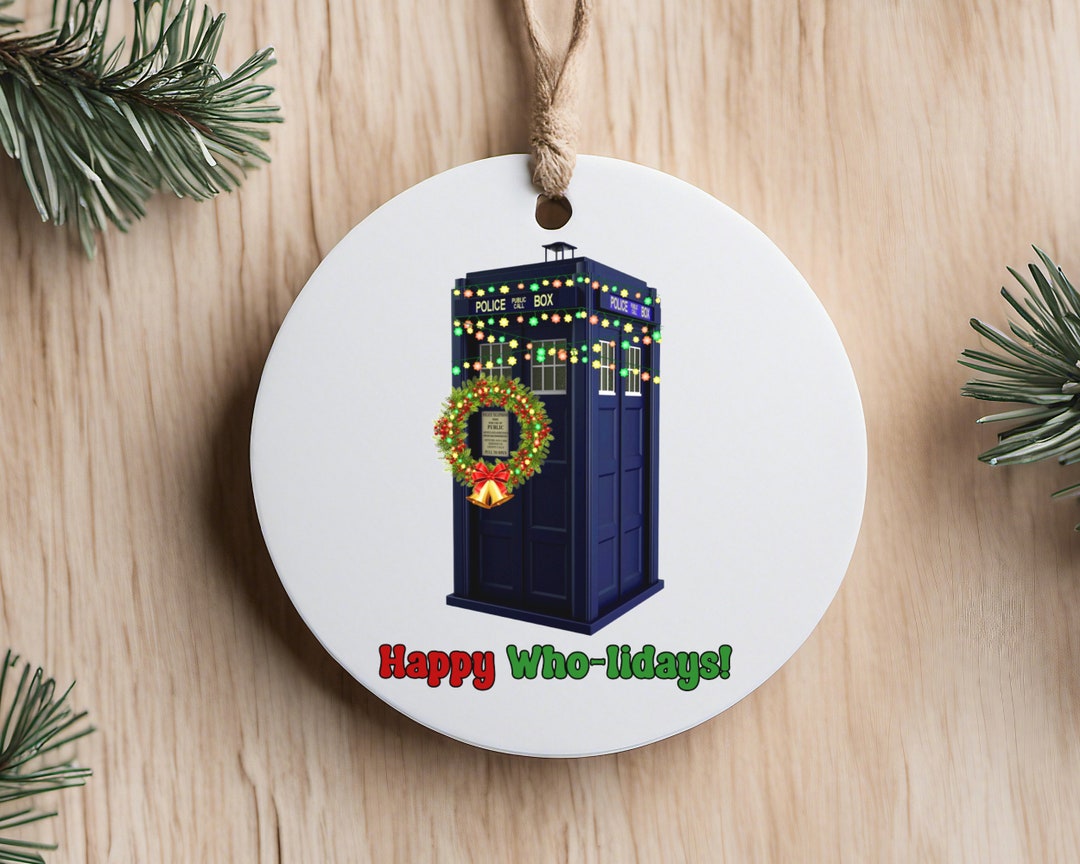 Doctor Who Tardis Christmas Ornament: Custom Ceramic Holiday Decor - Etsy
