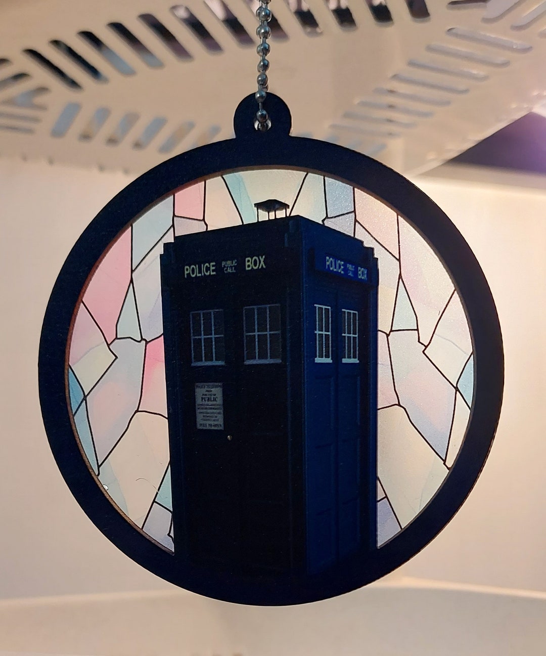 Doctor Who Tardis Suncatcher Ornament, Tardis Custom-designed Wood and ...