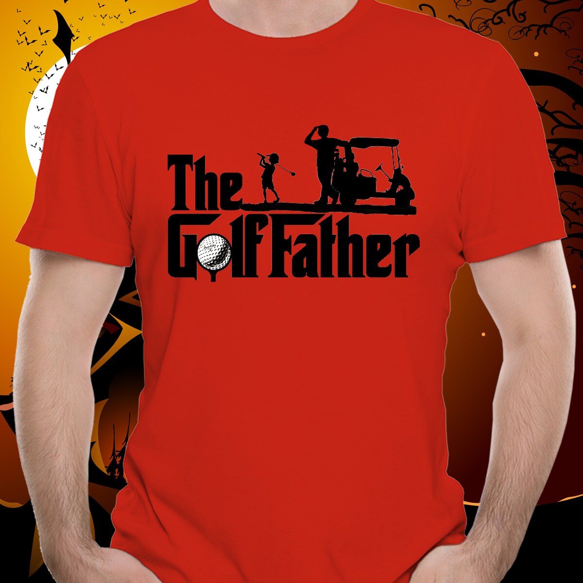 The Golf Father T-shirt Custom Golffather Design on White or - Etsy