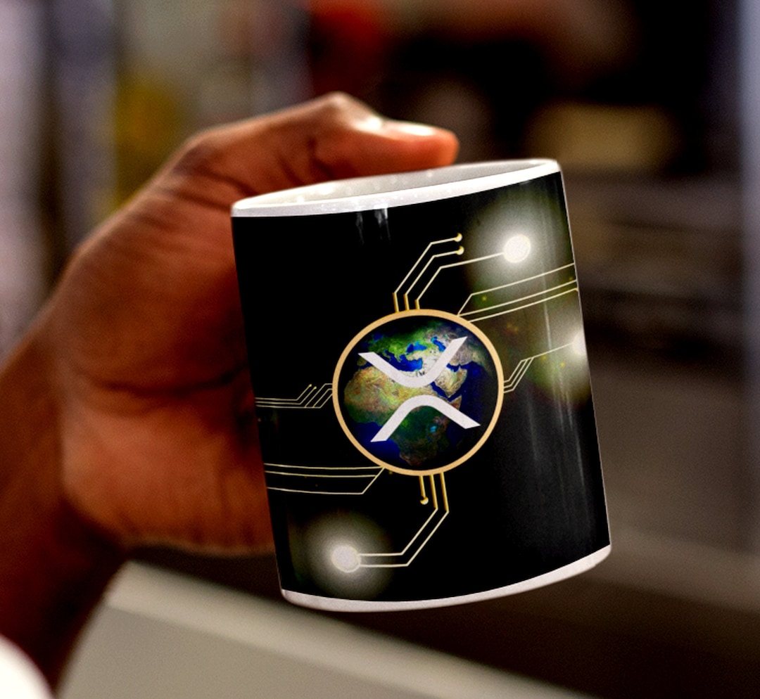 Global XRP Network Cryptocurrency Mug, Full Wrap Custom Crypto Design ...