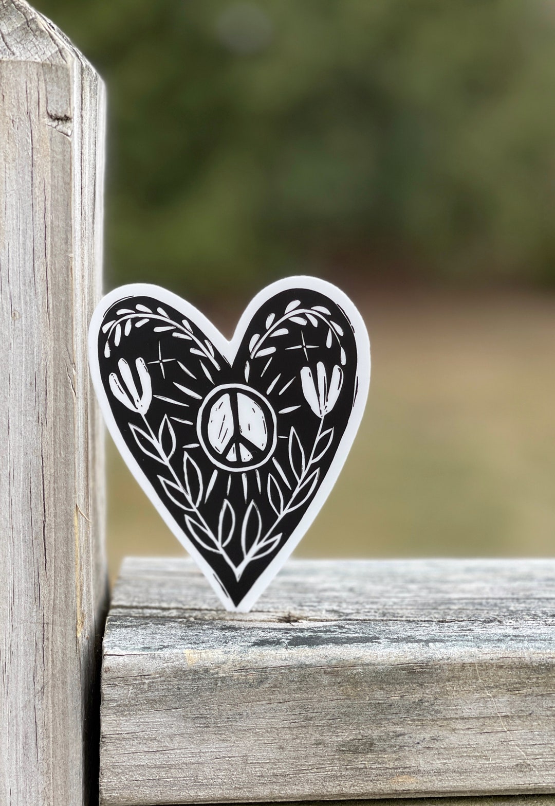 Peace at the Center - 3.5” Vinyl Sticker - Available in 3 Colors - Etsy