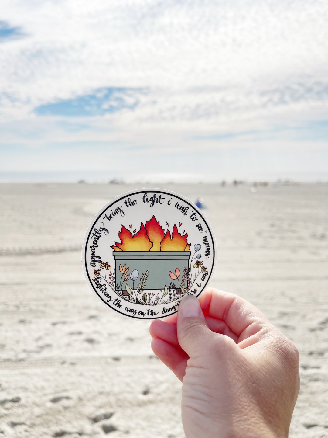 Happy Little Dumpster Fire - 3.5”x3.5” Vinyl Sticker - Etsy