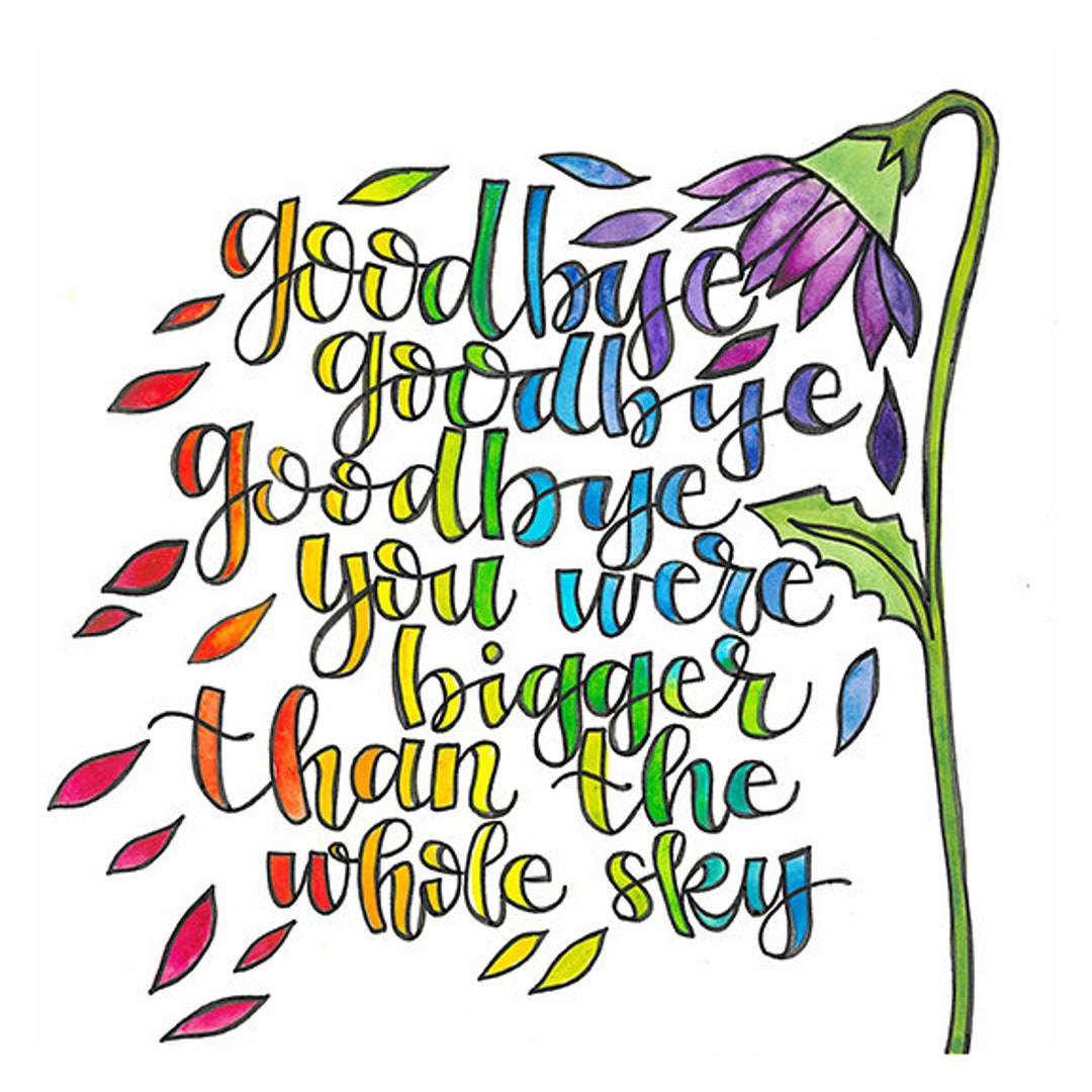 Goodbye, Goodbye, Goodbye - (matted Watercolor Print - Available Sizes ...