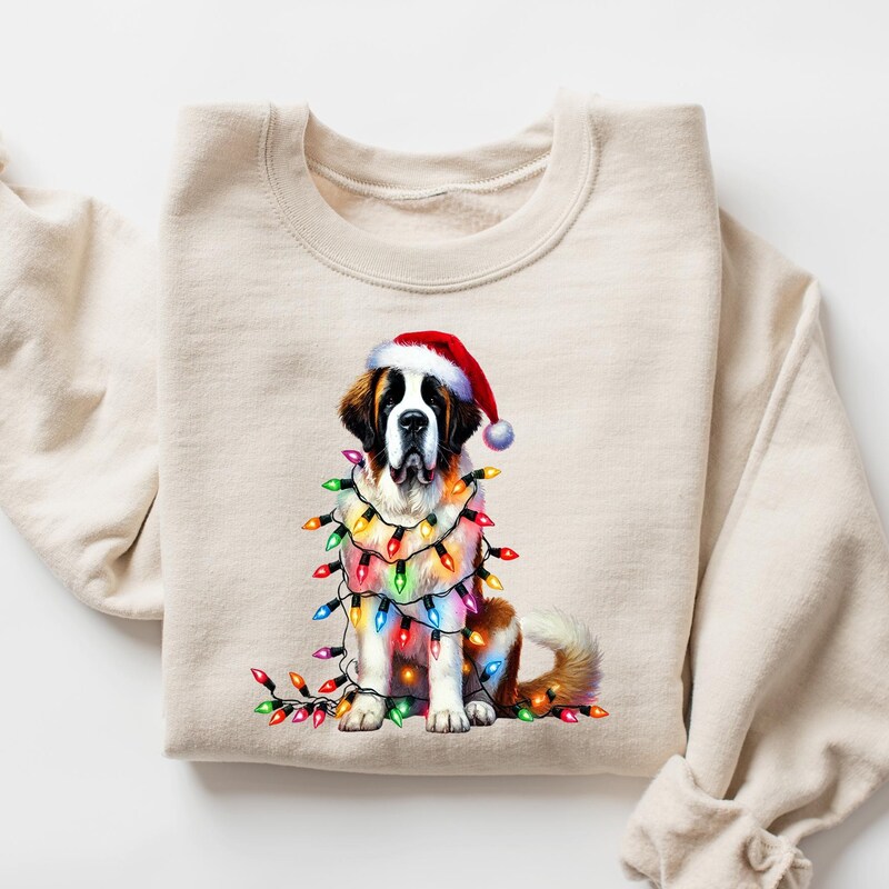 St. Bernard Christmas Shirt - Etsy