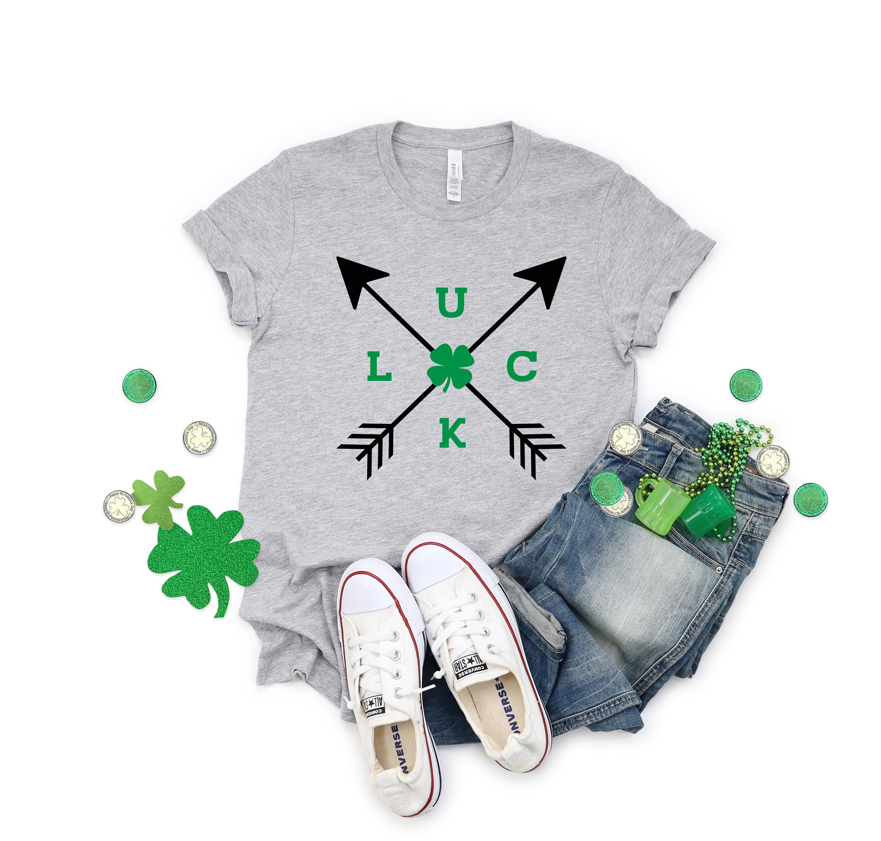 Irish Luck Shirt Irish Arrow Shirt Irish Shamrock Shirt St - Etsy