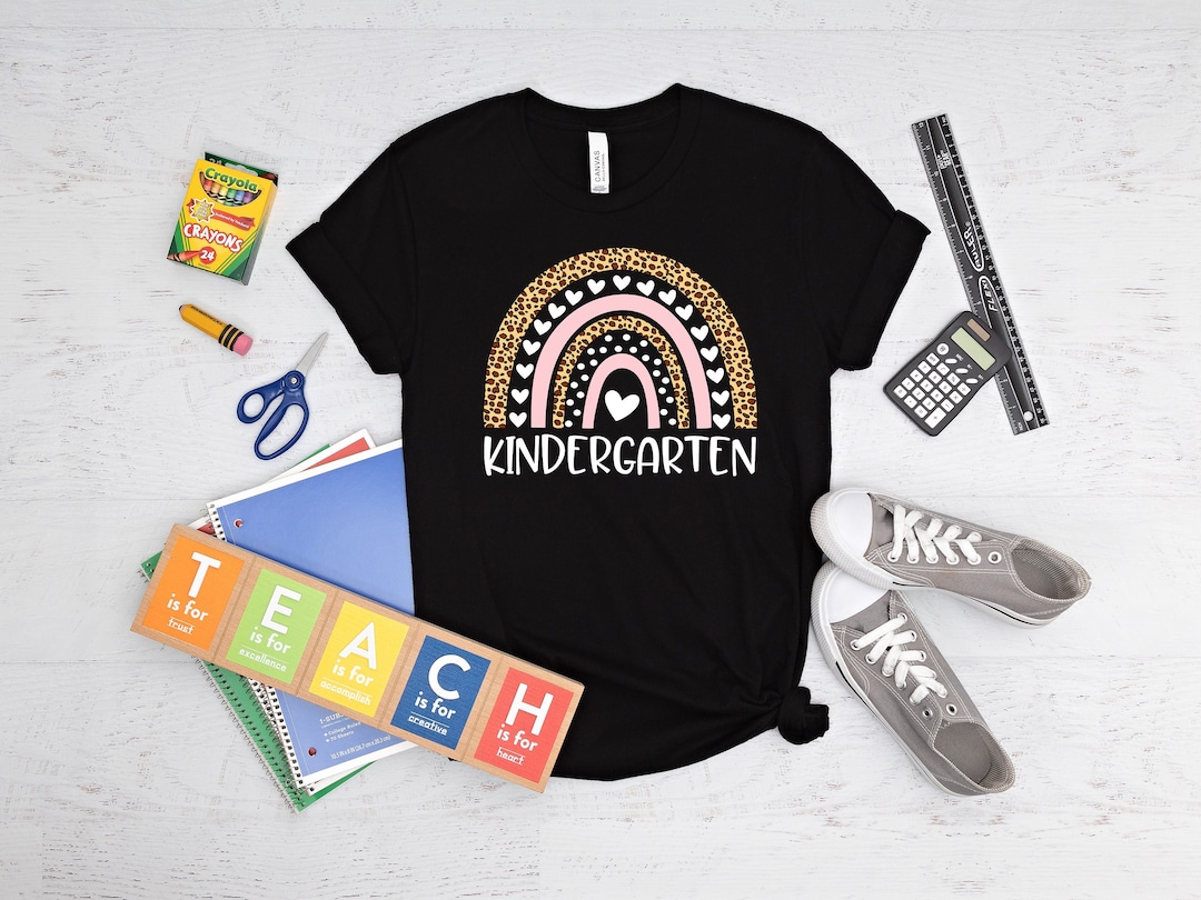 Kindergarten Rainbow Hirt, Back to School Shirt, Kindergarten Teacher ...