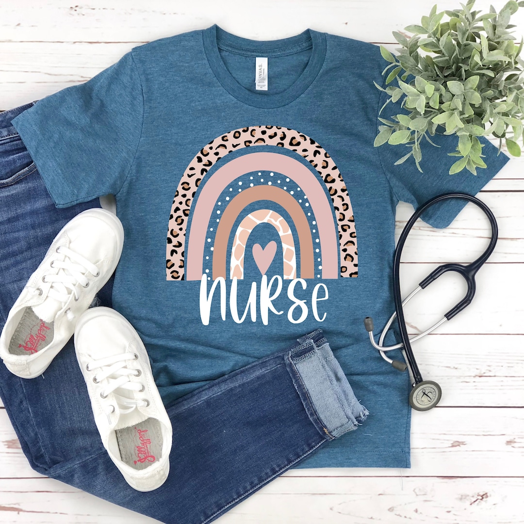 Rainbow Nurse Shirt, Nurse Life, Nurse Gift, Nurse Shirt, Gift for ...