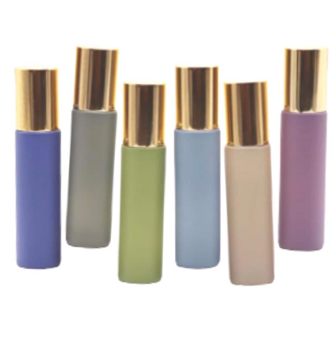 NATURE'S COLOR Collection Roller Bottles - Set of 6 Glass 10ml or 5ml ...