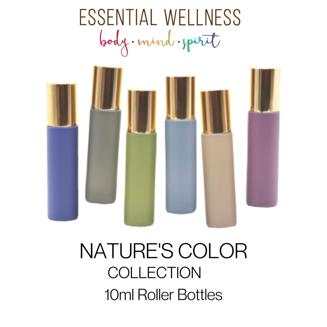 NATURE'S COLOR Collection Roller Bottles Matte Glass 10ml or 5ml Roll ...