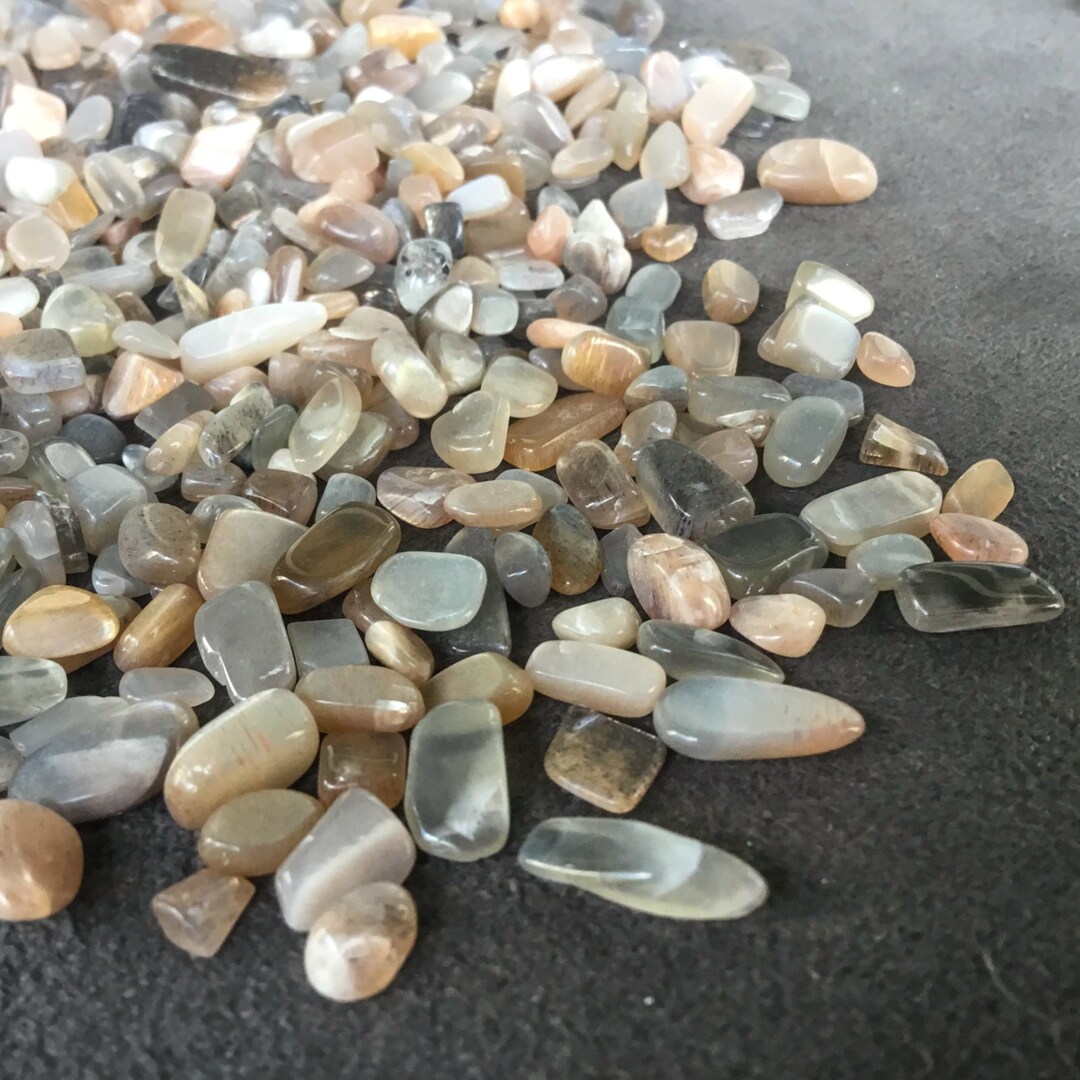 BLACK MOONSTONE Chips - 5-9mm - 1, 2, 4, 8 Oz - Crystal Chips ...