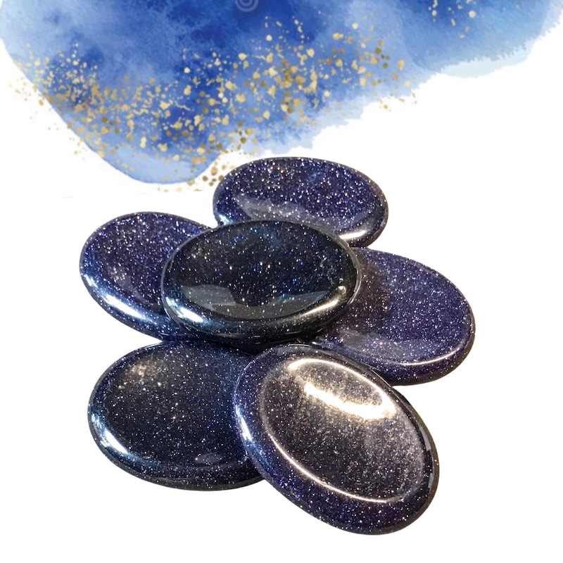 Goldstone Worry Stone - Etsy