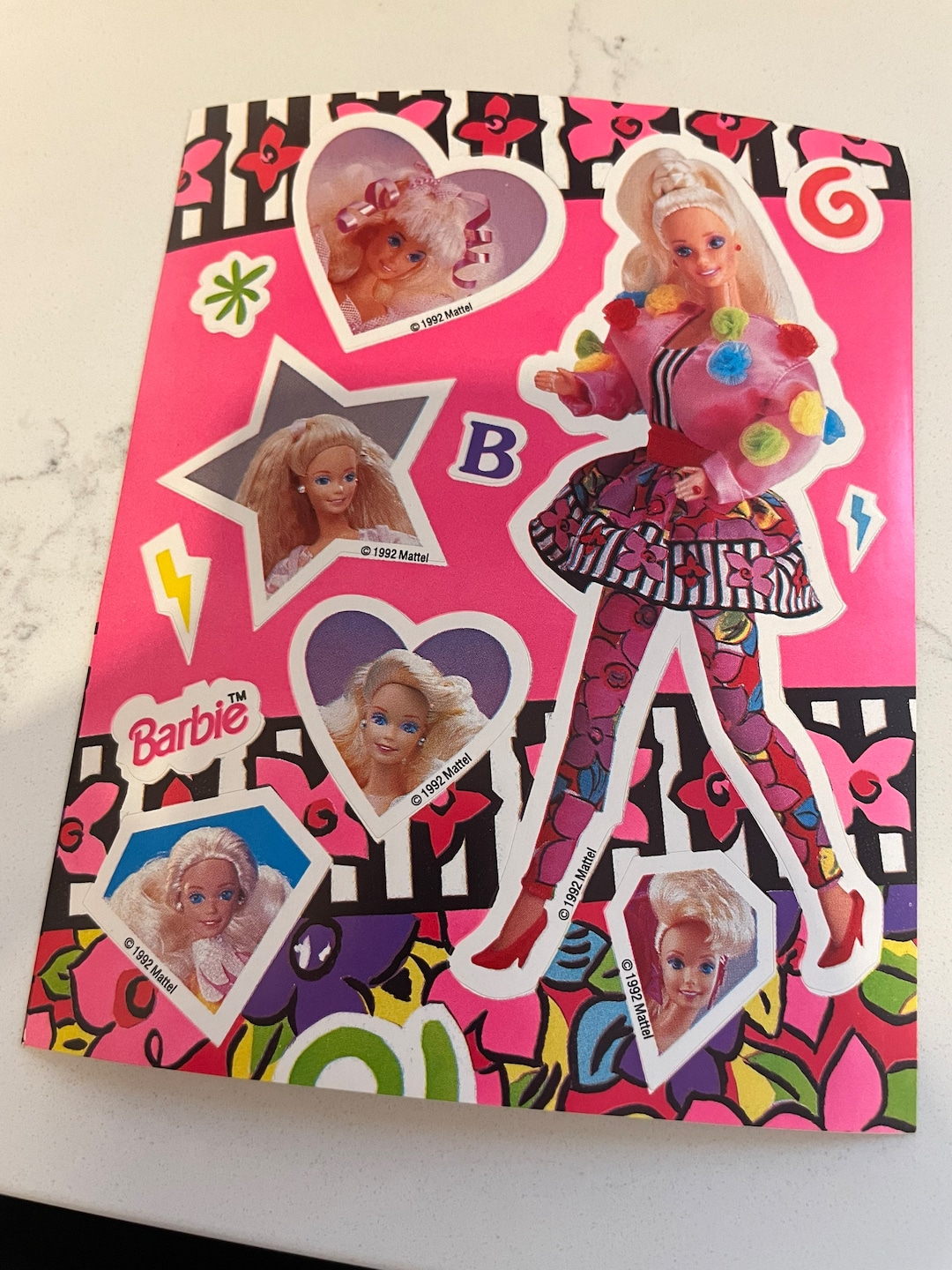 Vintage Mattel Barbie Sticker Sheet 1992 - Etsy