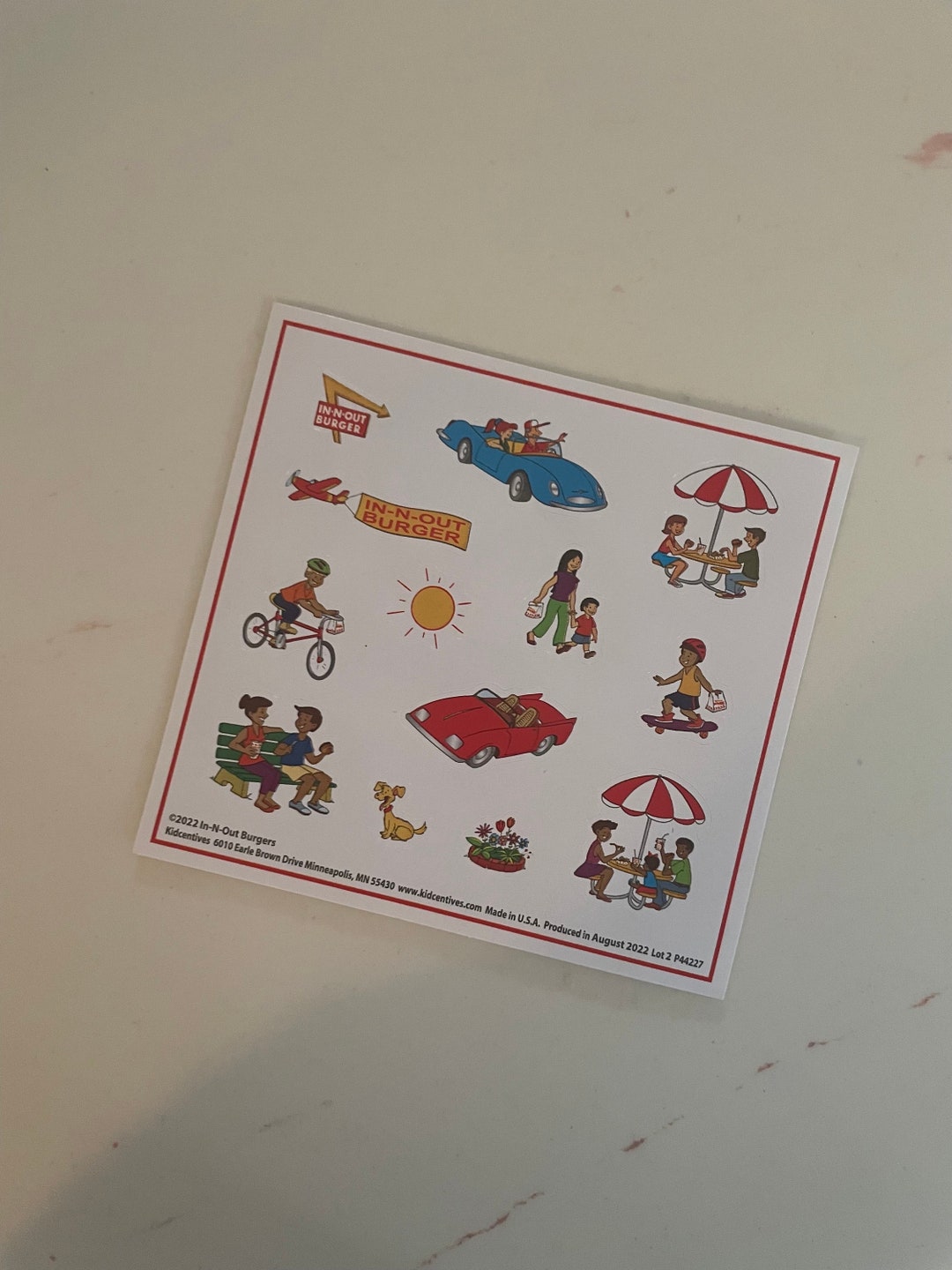 In N Out Sticker Sheet 2022 as Shown - Etsy