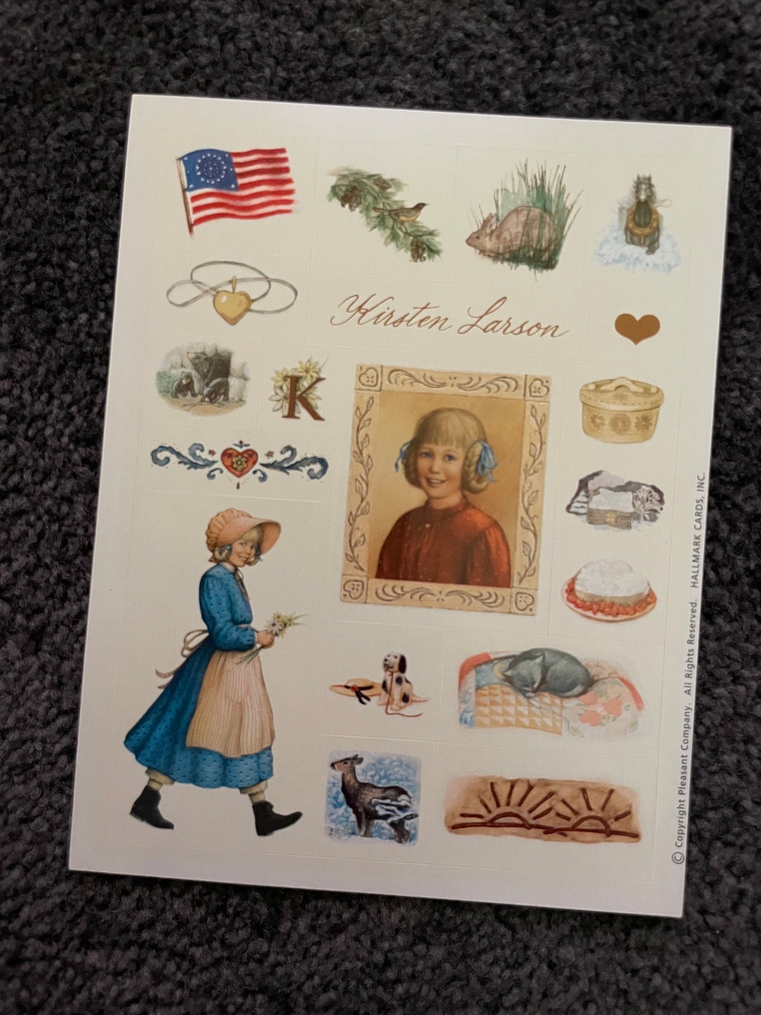 Rare Vintage Kirsten Larson Sticker Sheet Vintage Hallmark Stickers - Etsy