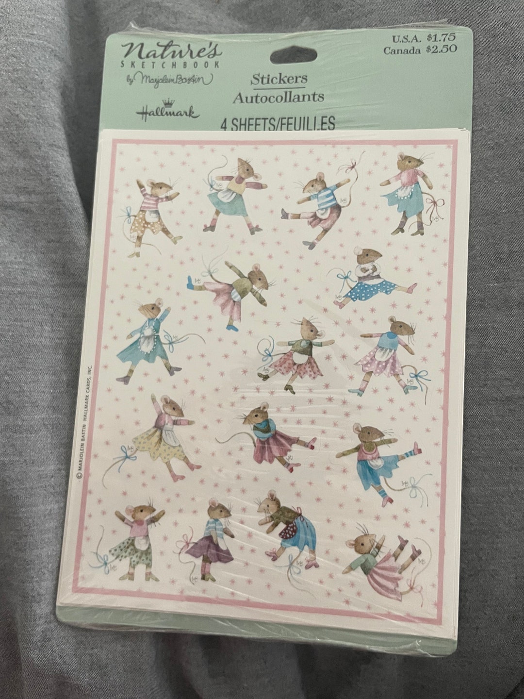 Vintage Hallmark Sticker Sheet - Rare Mice - See Description - Etsy