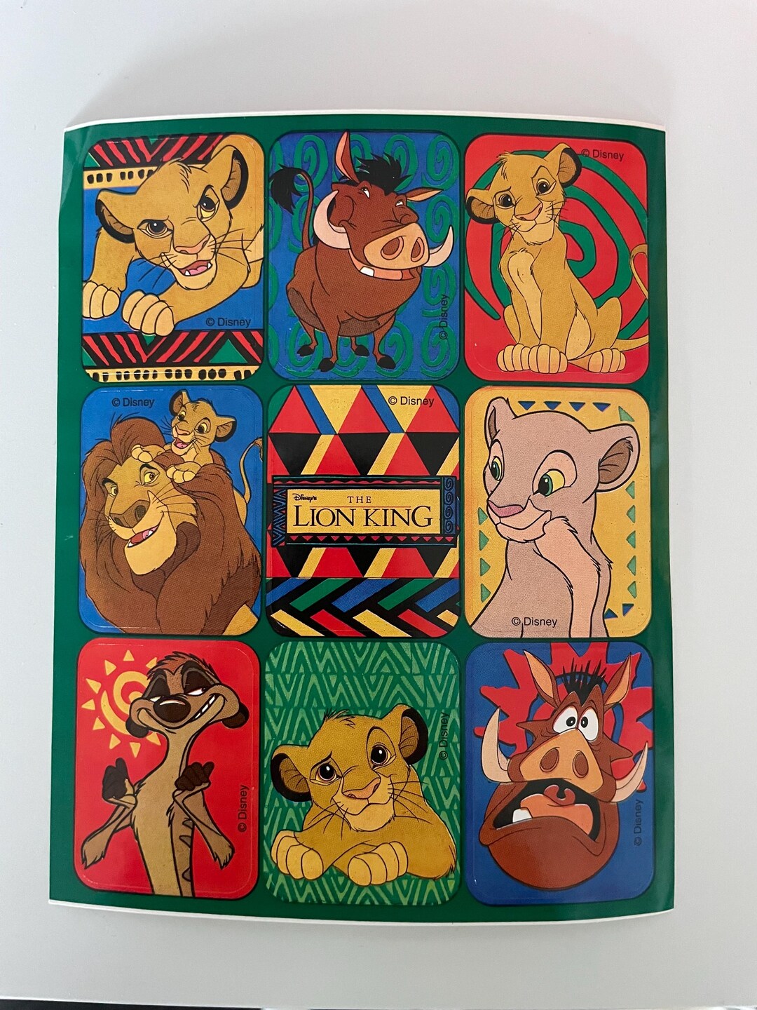 Vintage Disney the Lion King Sticker Sheet - as Shown - Etsy