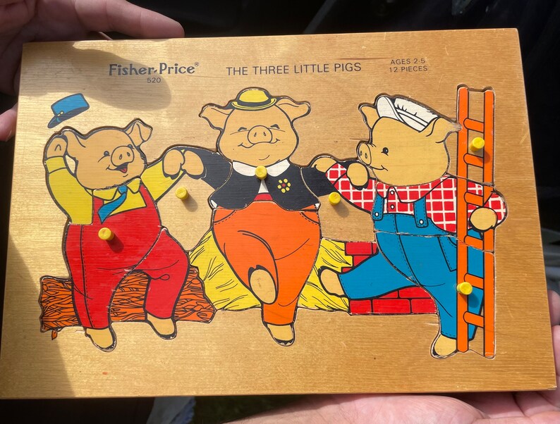 1970s Fisher Price Puzzle Three Little Pigs - Etsy