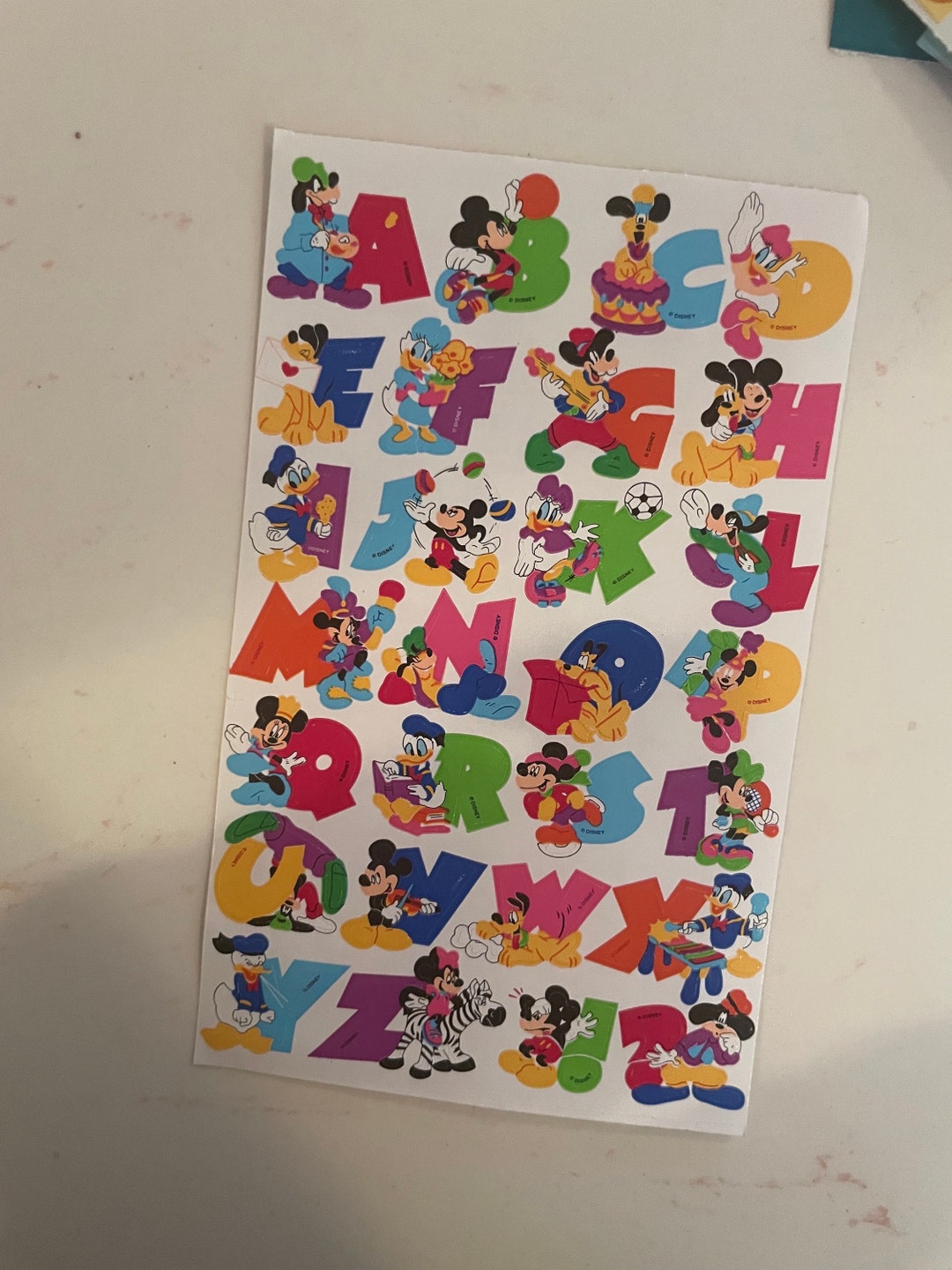 Mickey Mouse Alphabet Stickers - Sandylion Sticker Maxi - Etsy