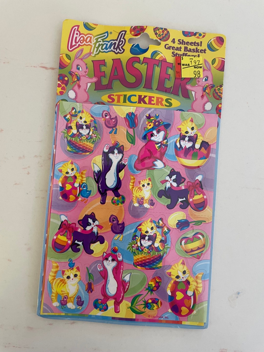 Vintage Lisa Frank Sticker Pack - as Shown - 4 Sheets - See Description ...