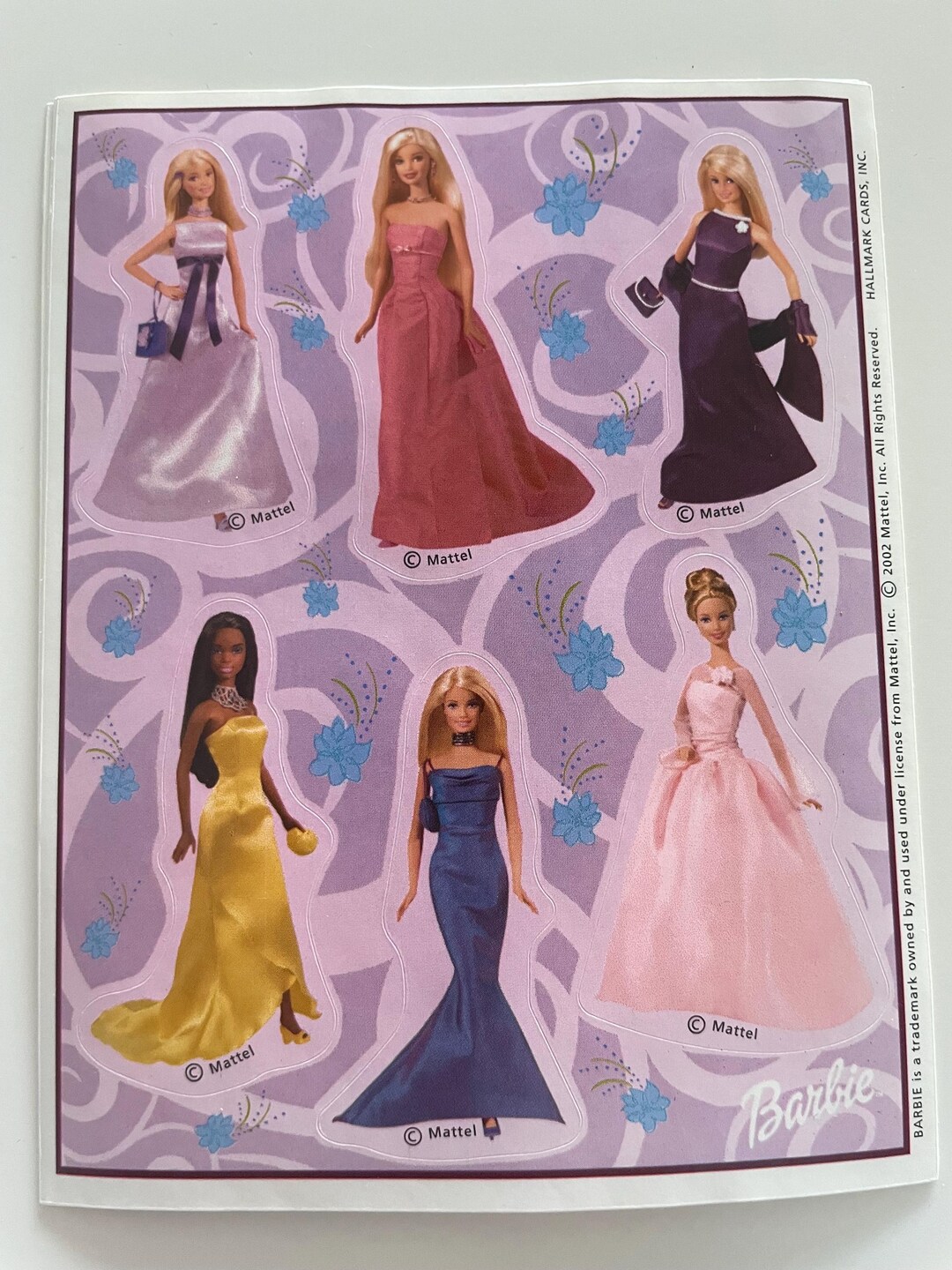 Vintage Hallmark Barbie Sticker Sheet - Etsy