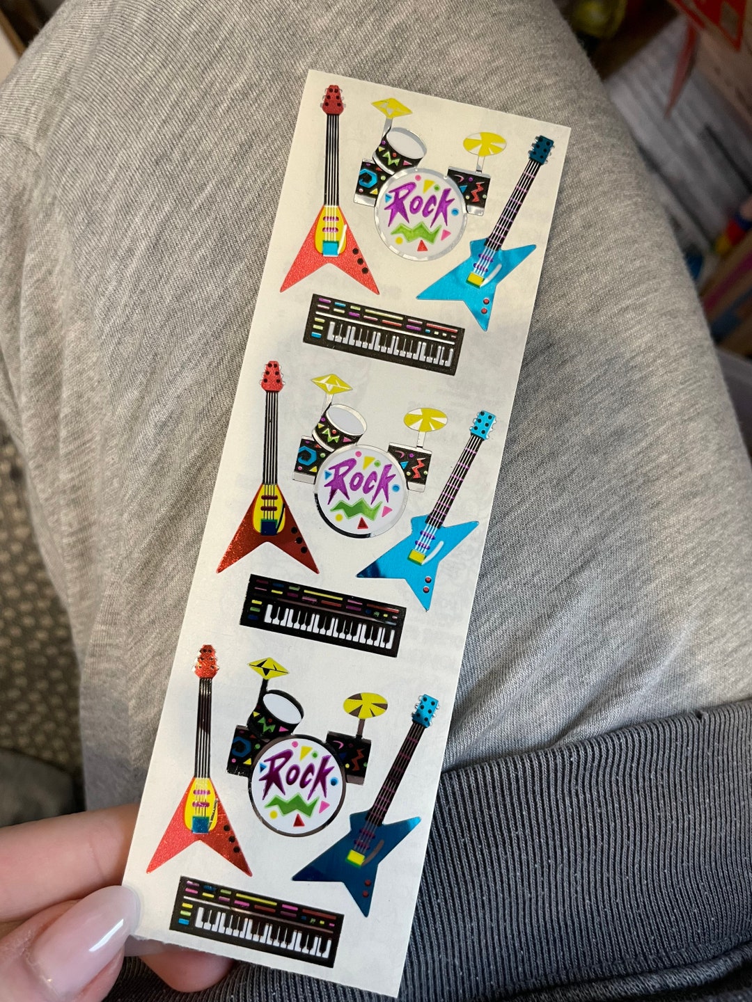 Vintage Sandylion Stickers - Rock and Roll Mylar - Etsy