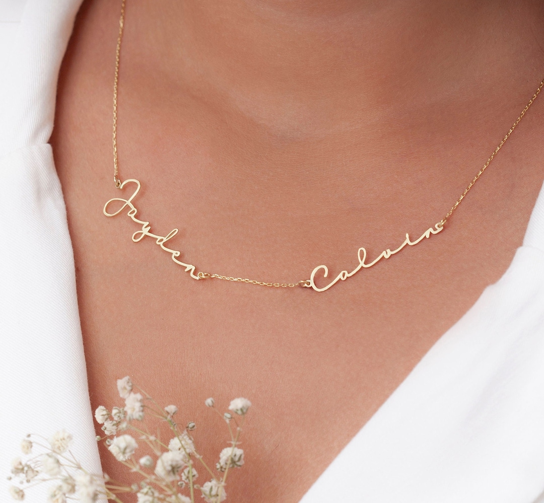 Multiple Name Necklace, Two Name Necklace, Children Names Necklace ...