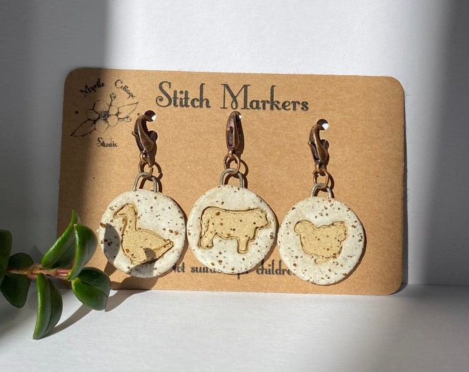 Scottish Coos Highland Cow Stitch Markers (herd of 4) - Etsy