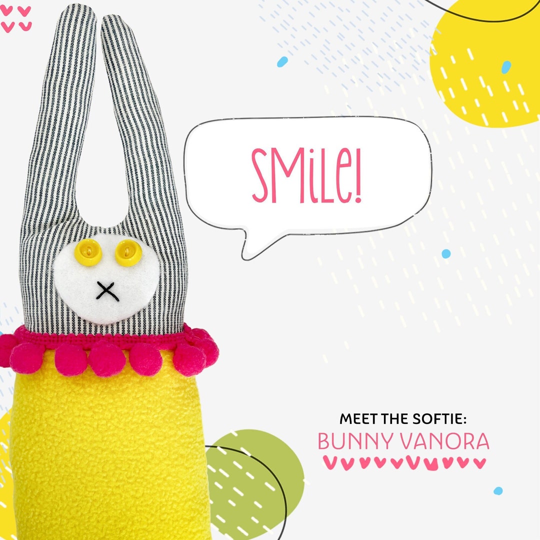 Cute Bunny Softie Stuffed Animal, Easter Bunny Doll, Easter Basket Gift ...