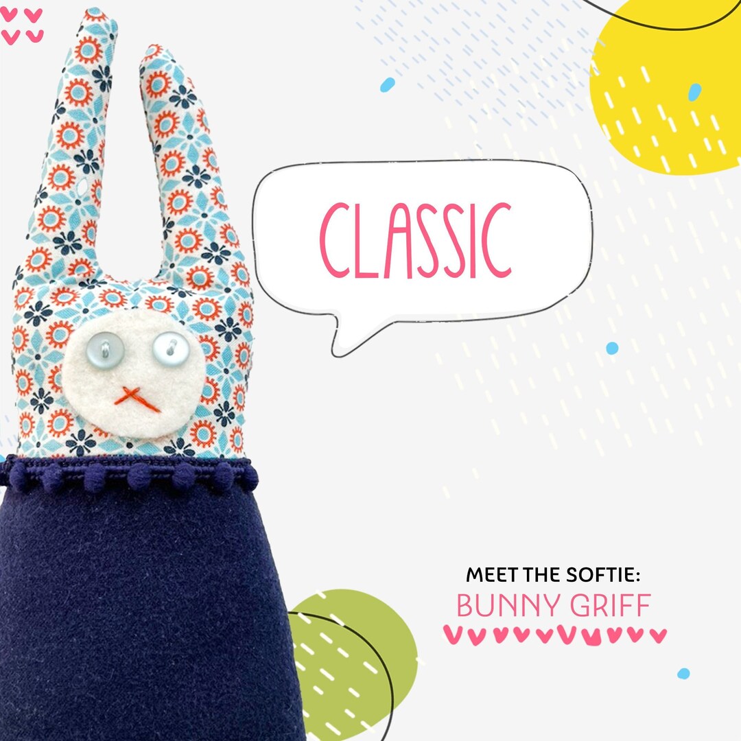 Cute Bunny Softie Stuffed Animal, Easter Bunny Doll, Easter Basket Gift, Adorable Handmade ...