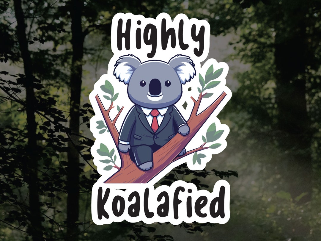 Koala Funny Meme Sticker Laptop Water Bottle Tumblr Stickers Cute Vinyl ...