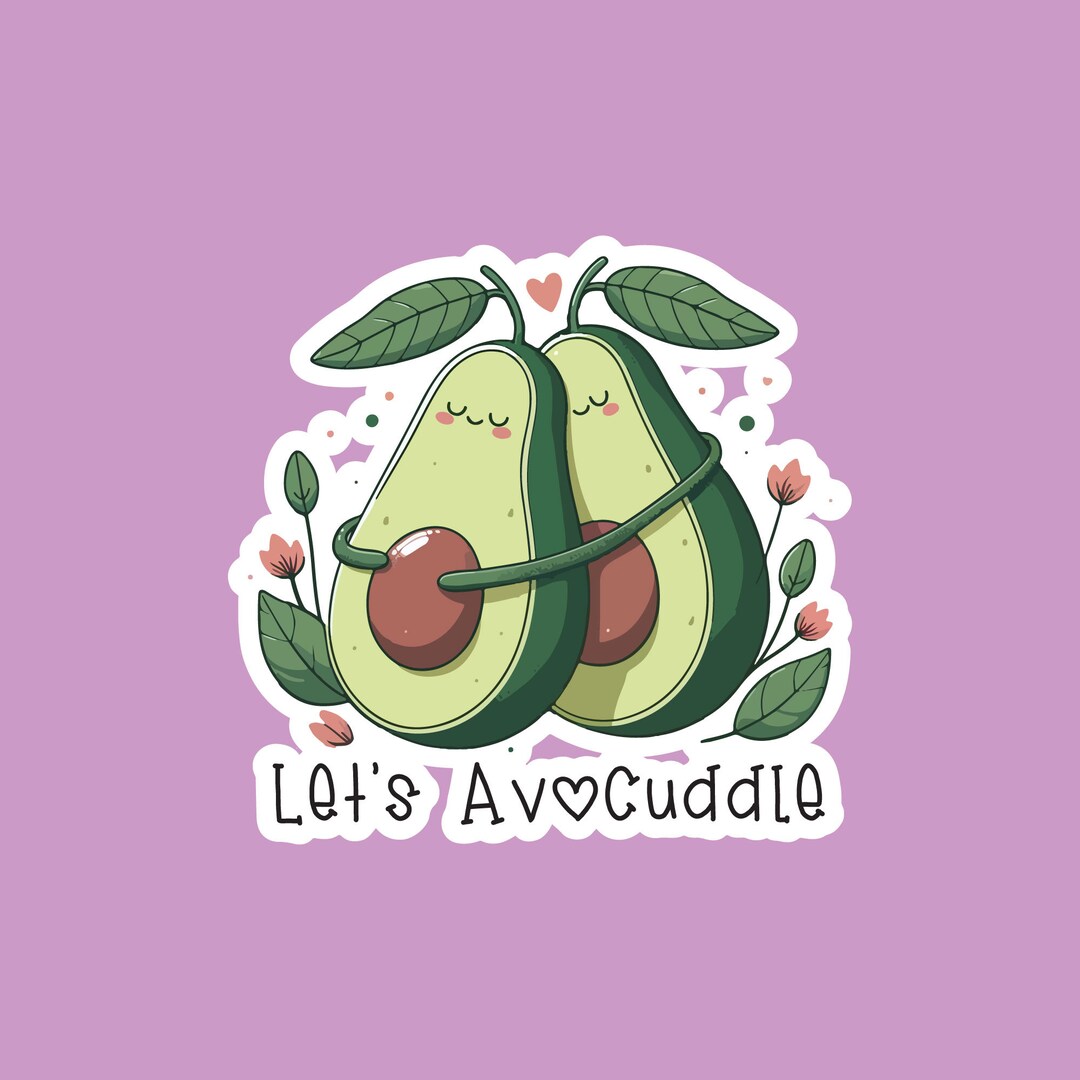 Avocuddle Funny Meme Sticker Laptop Water Bottle Tumblr Stickers Cute ...