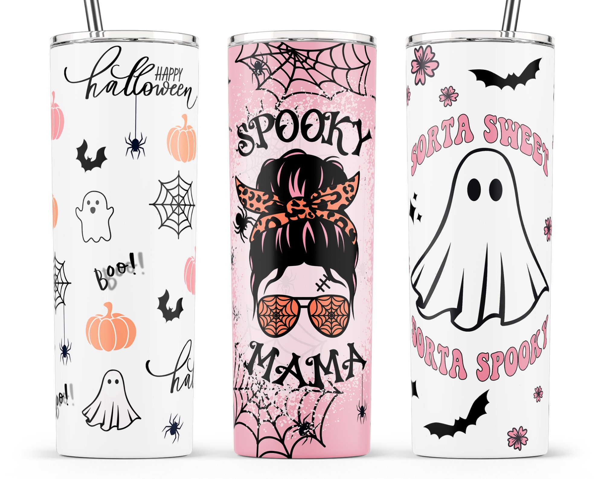 Halloween Tumbler Wrap Cute Halloween Tumbler Png Tumbler - Etsy
