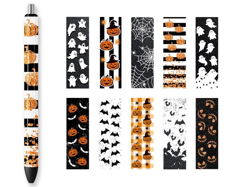 Halloween Pen Wraps Spooky Pen Wraps Pen Wrap Png Pen Wrap - Etsy