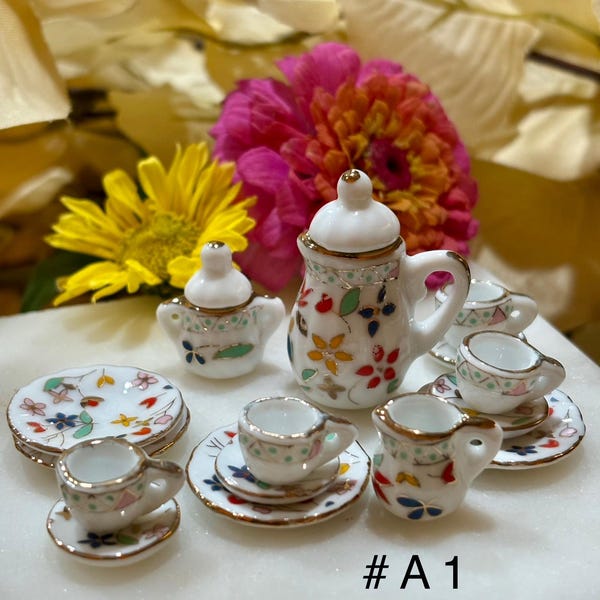Miniature Porcelain Tea Sets - Etsy