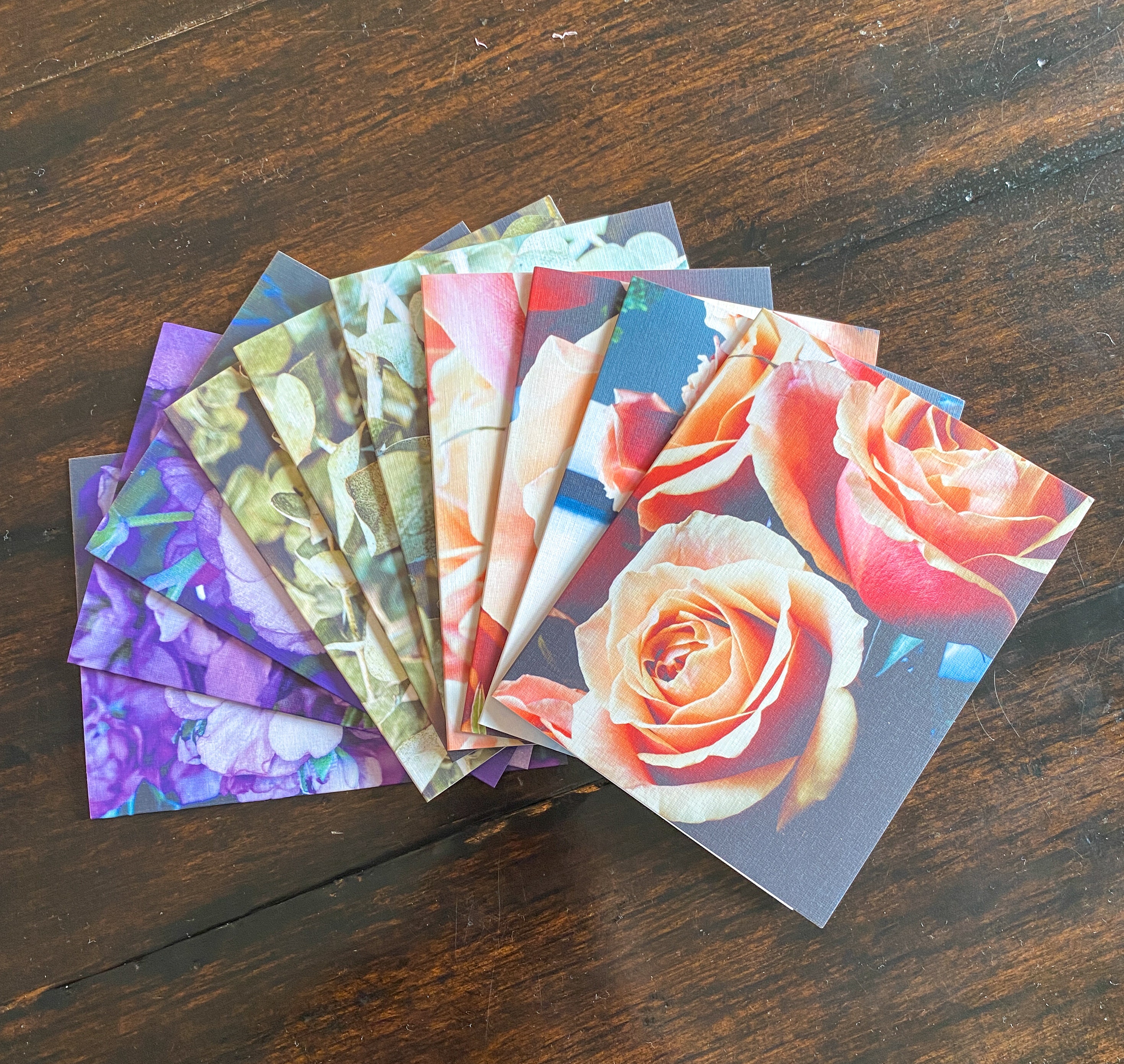 Blank Cards Set of 10 Floral Pack II: Stationery, Greeting Card Pack - Etsy