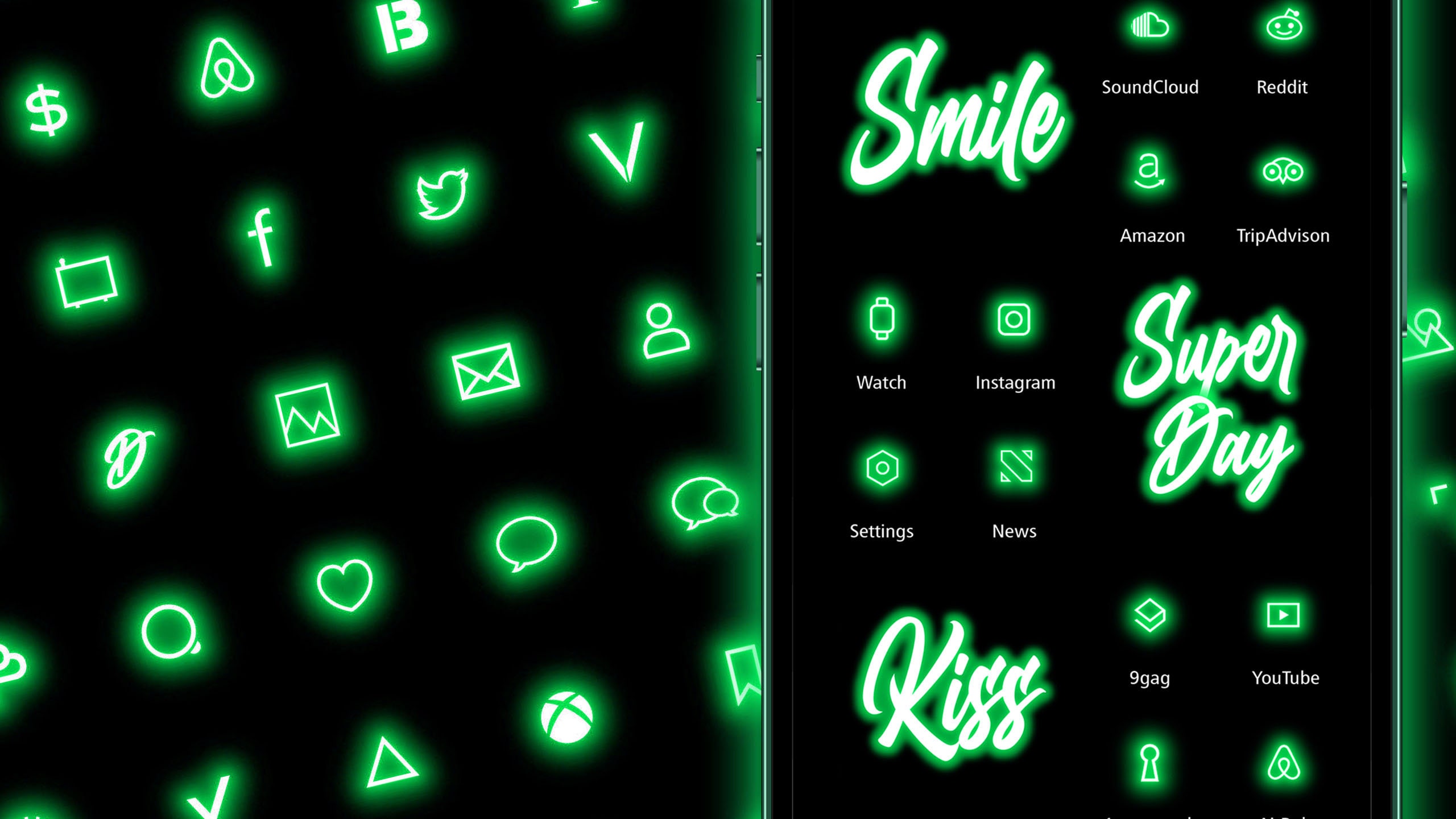Neon Green ios14 Icon Set 136 Icons and Backgrounds iPhone | Etsy