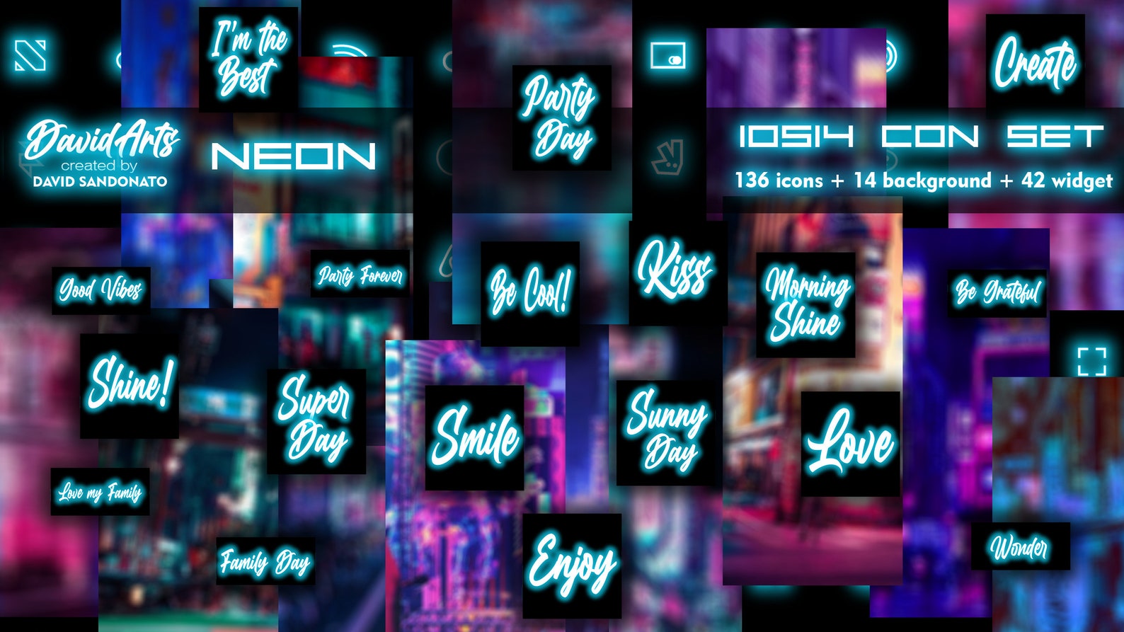 Neon Pink Ios14 Icon Set | 136 Icons and Backgrounds | iPhone Aesthetic ...