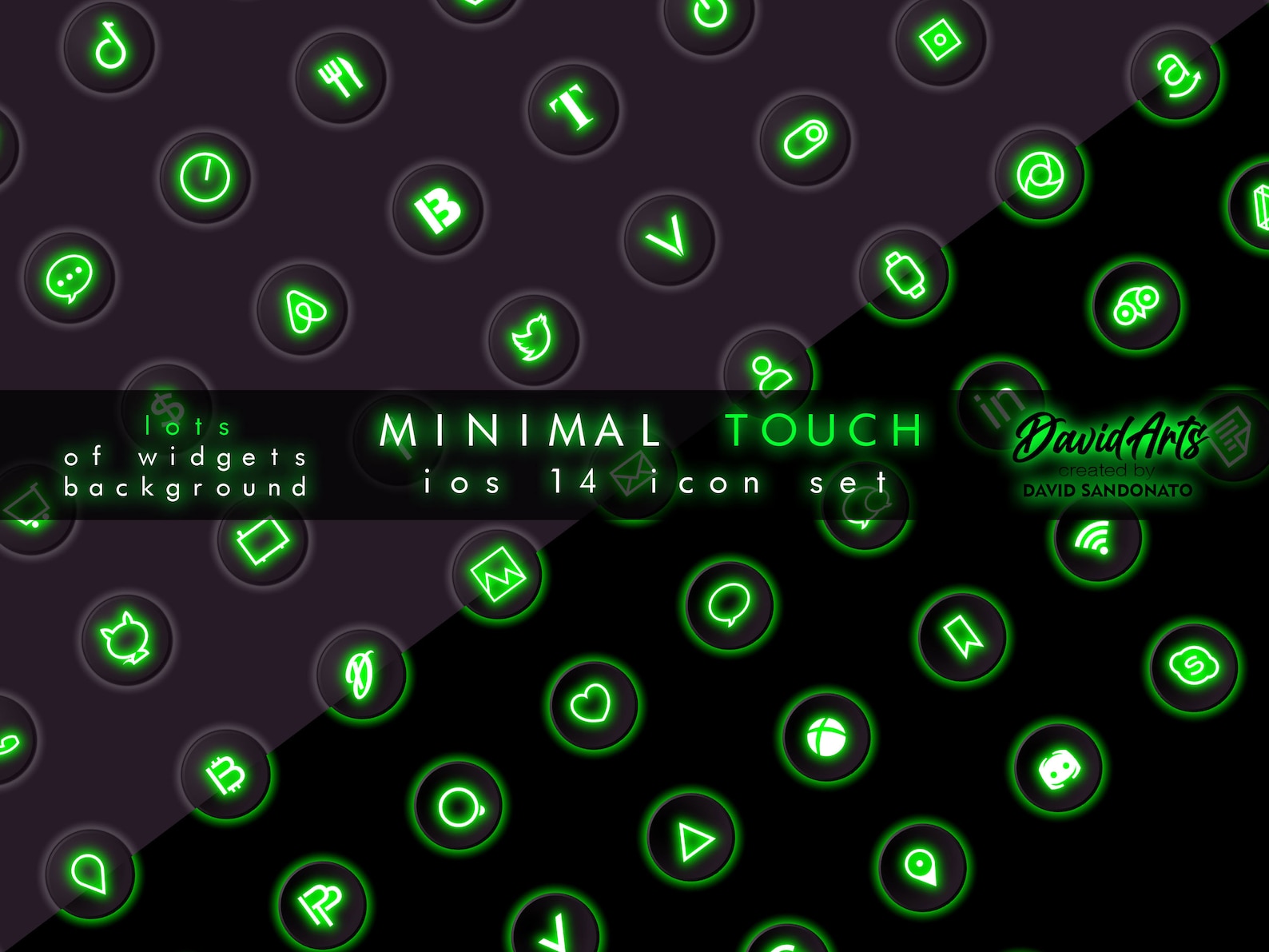 Fluo Green Minimal Touch NEON ios14 Icon Set 272 Icons and | Etsy