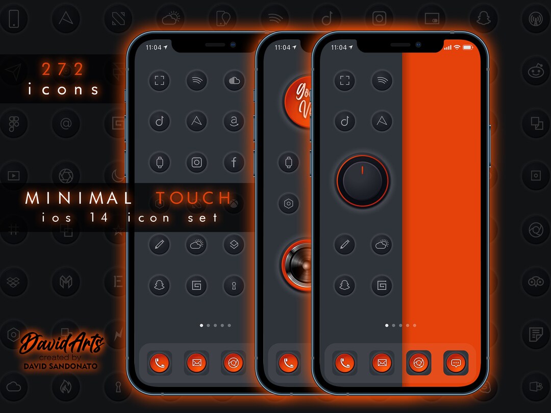 Minimal Touch Ios14 Icon Set 272 Icons and Backgrounds | iPhone ...