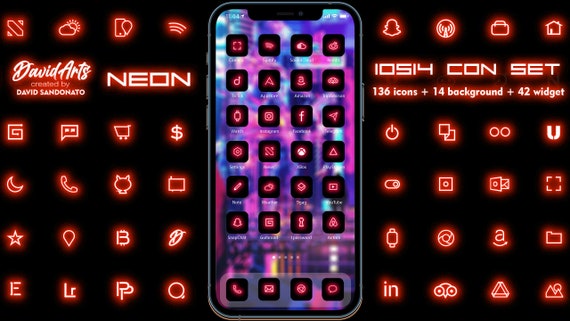 Neon Red Chrome Icon