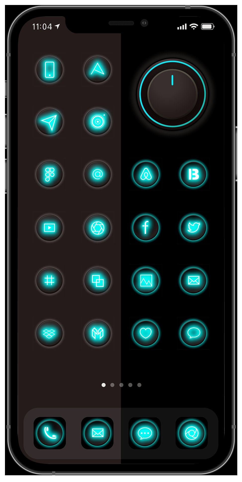 CYAN Minimal Touch NEON Ios14 Icon Set 272 Icons and Backgrounds ...