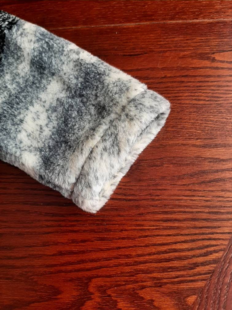 Wolf Print Fleece Jacket, Wolf Nature Animal Pattern Coat - Etsy