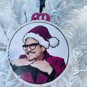 Pedro Pascal Christmas Ornament - Etsy